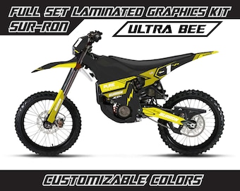 ULTRA BEE Sur Ron Stickerbomb Gray Full Graphics Kit Gloss or Matte ...