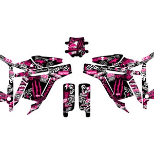 TALARIA STING Stickerbomb Pink Full Graphics Decals Stickers Kit Gloss ...