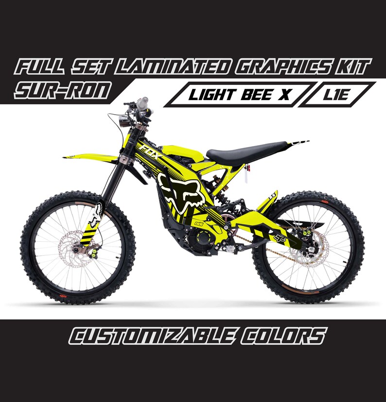 SUR RON Fox Suzuki Yellow Full Graphics Kit Gloss or Matte - Etsy México