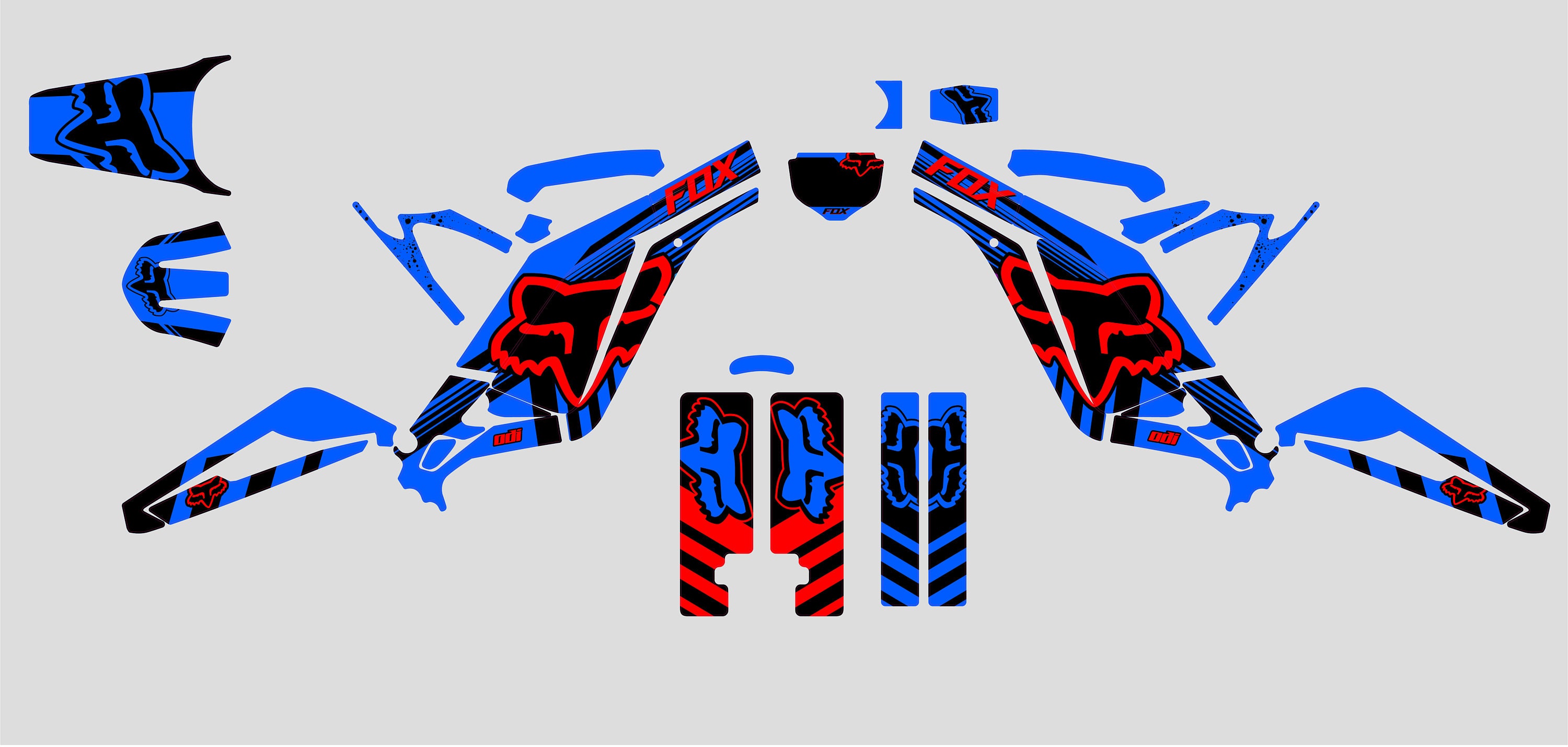 SUR RON Fox Full Graphics Kit Gloss or Matte Surron Laminated Bubble ...
