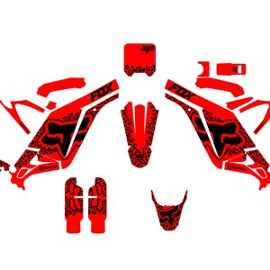 SUR RON Light Bee X Graphics Kit - Red Black Fox Full Decal Wrap Vinyl ...