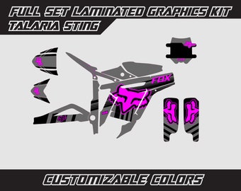 TALARIA STING Fox Full Graphics Kit Gloss or Matte Laminated Bubble ...