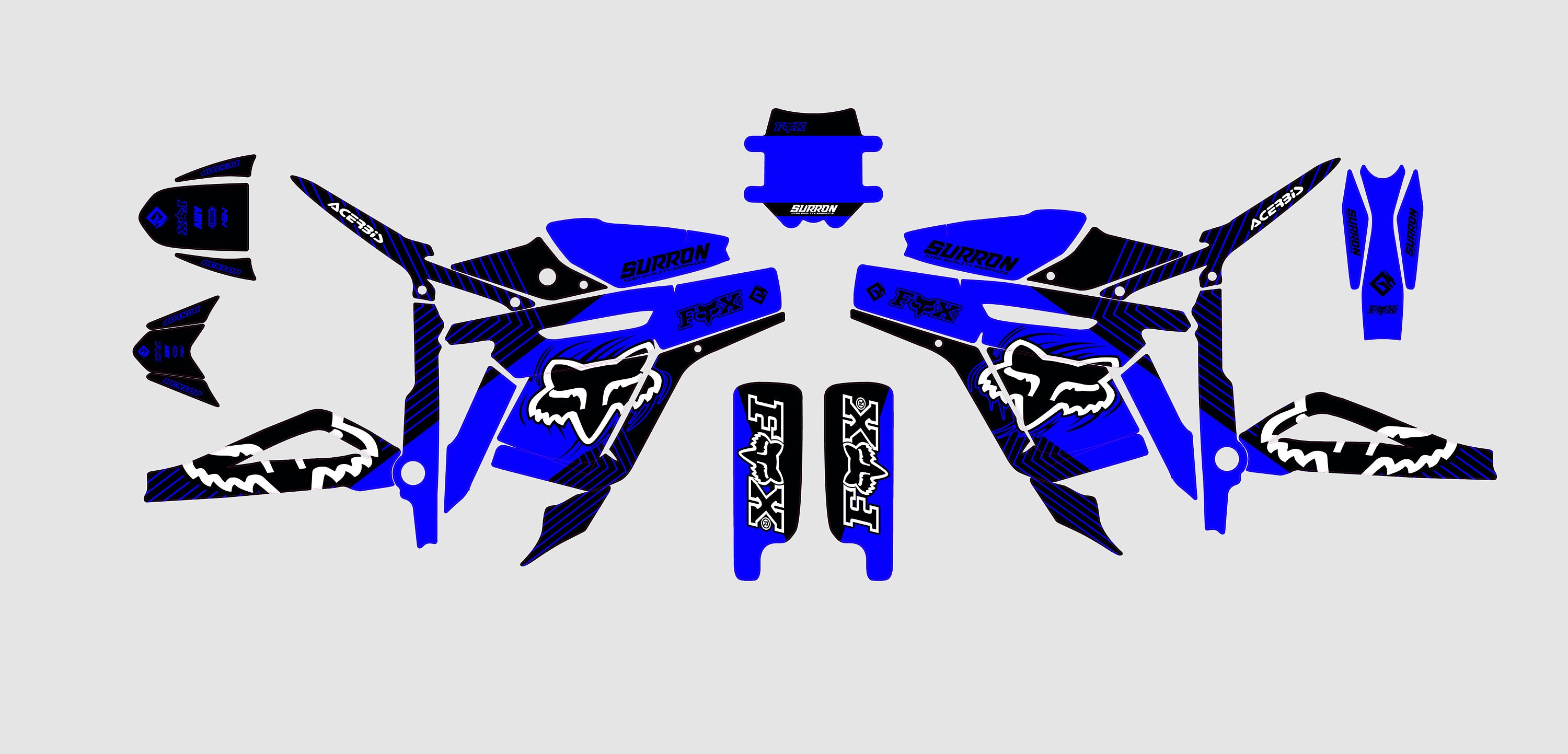 TALARIA STING Fox Blue White Full Graphics Kit Custom Gloss or - Etsy