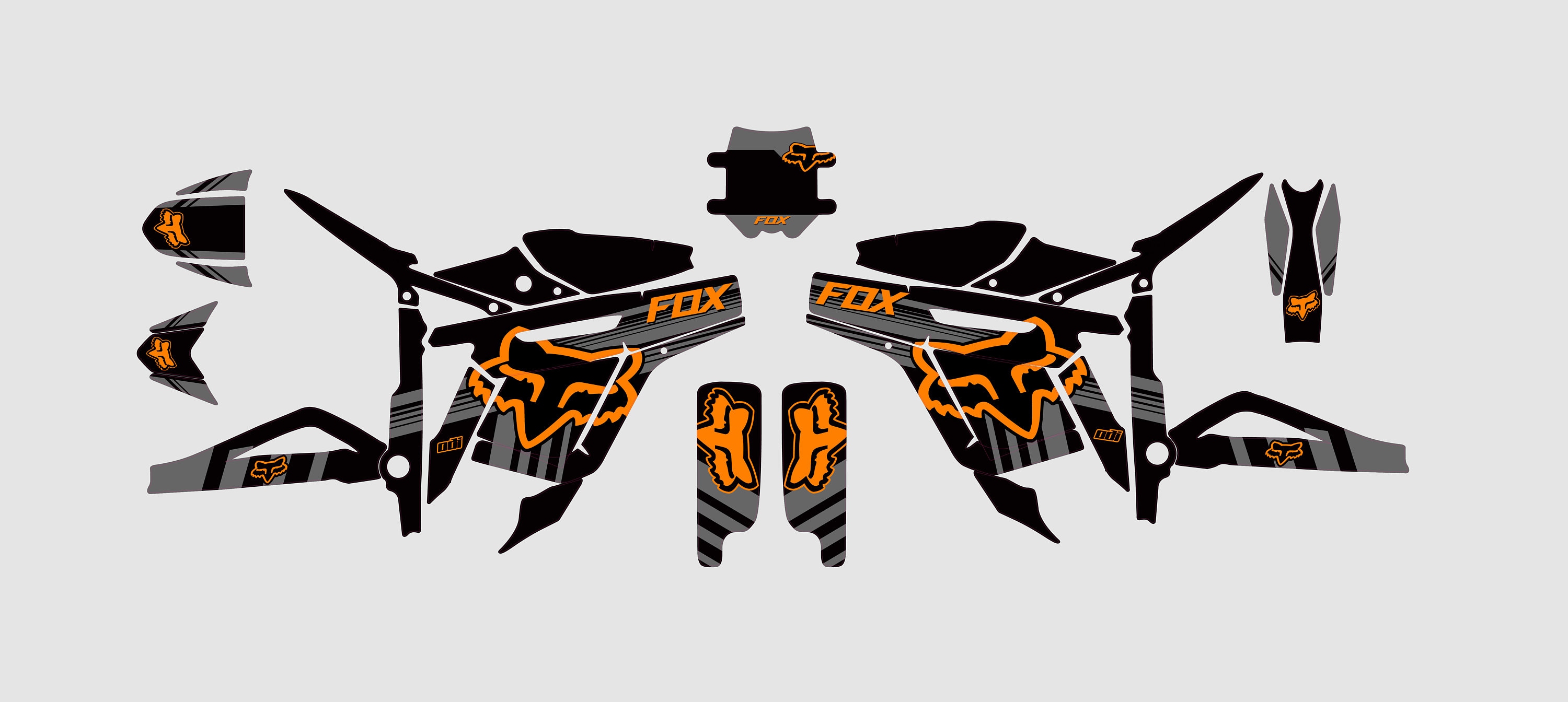 TALARIA STING Fox Ktm Orange Full Graphics Kit Gloss or Matte Laminated ...