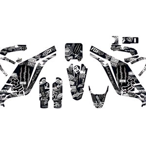 SUR RON Light Bee X Graphics Kit - Stickerbomb Gray Decal Wrap Vinyl ...