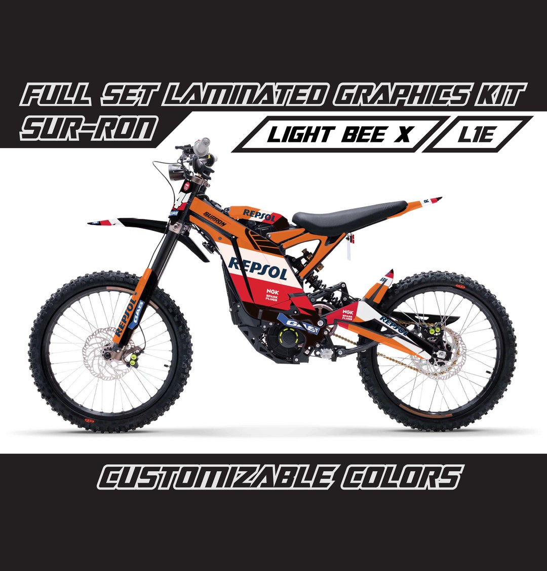 SUR RON Light Bee X Graphics Kit - Moto Repsol GP Fox Decal Wrap Vinyl ...