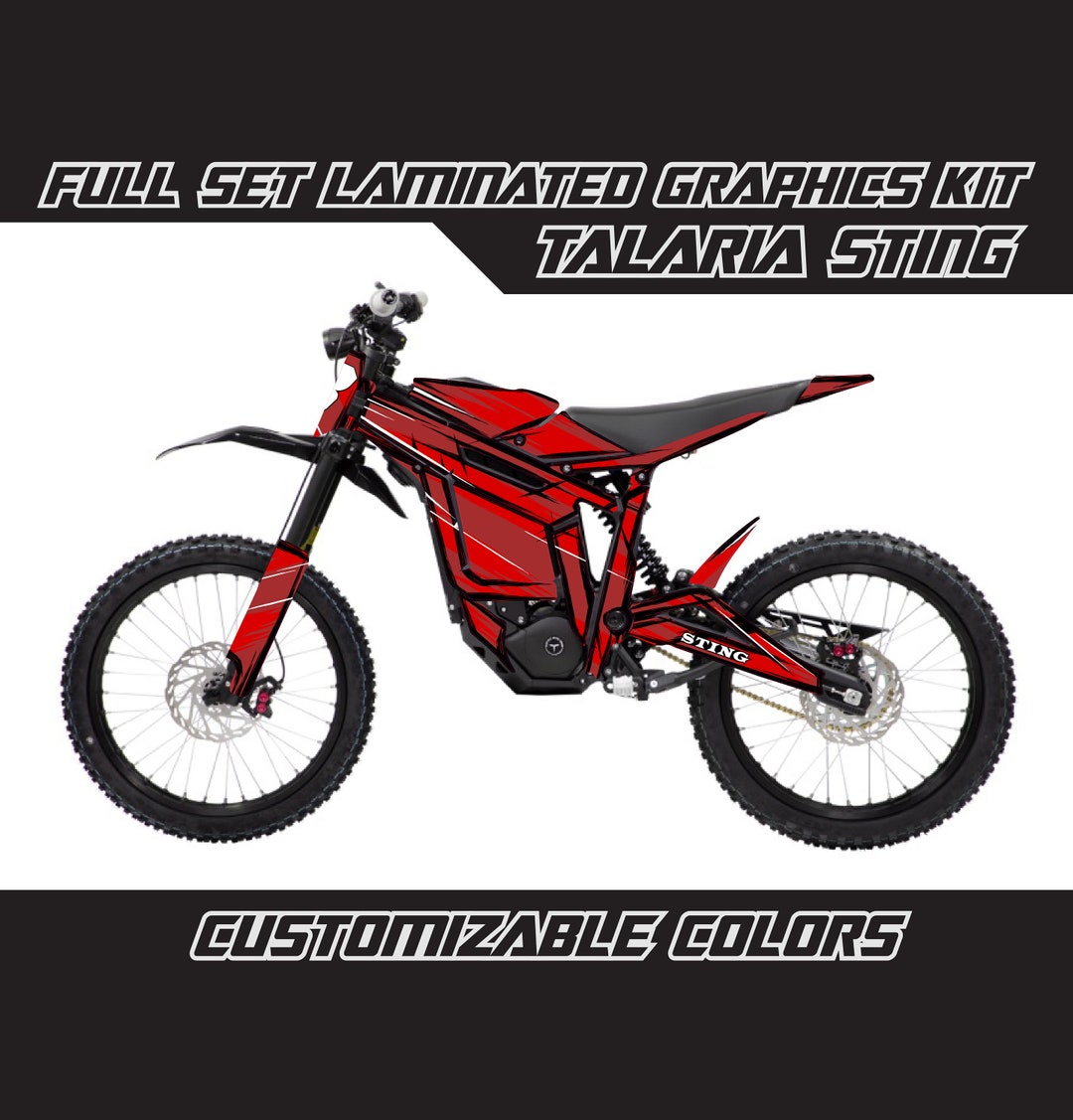 TALARIA STING Cartoon Animated Red Full Graphics Kit Gloss or Matte ...