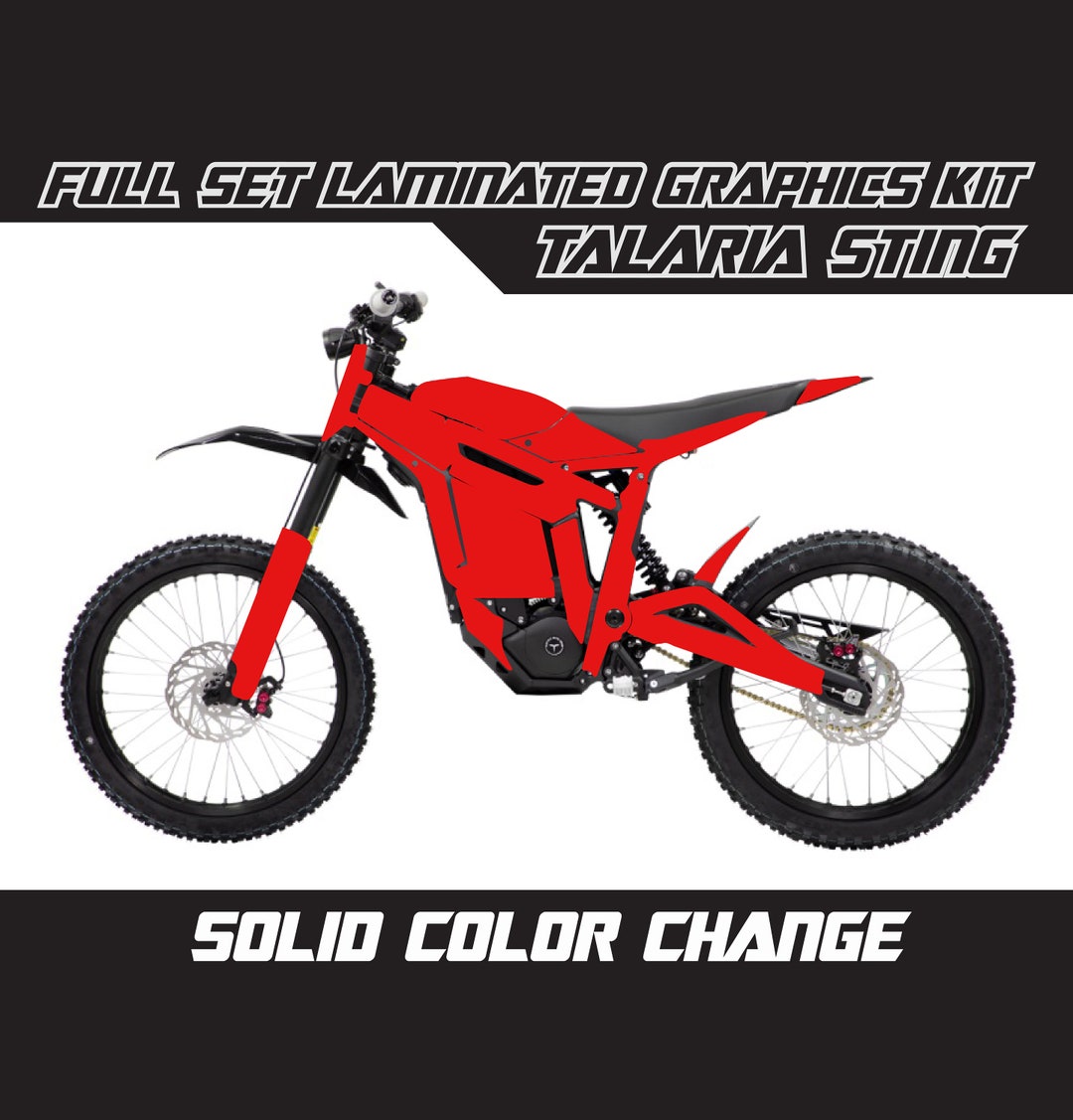 TALARIA STING Red Solid Full Color Change Graphics Kit Gloss or Matte ...