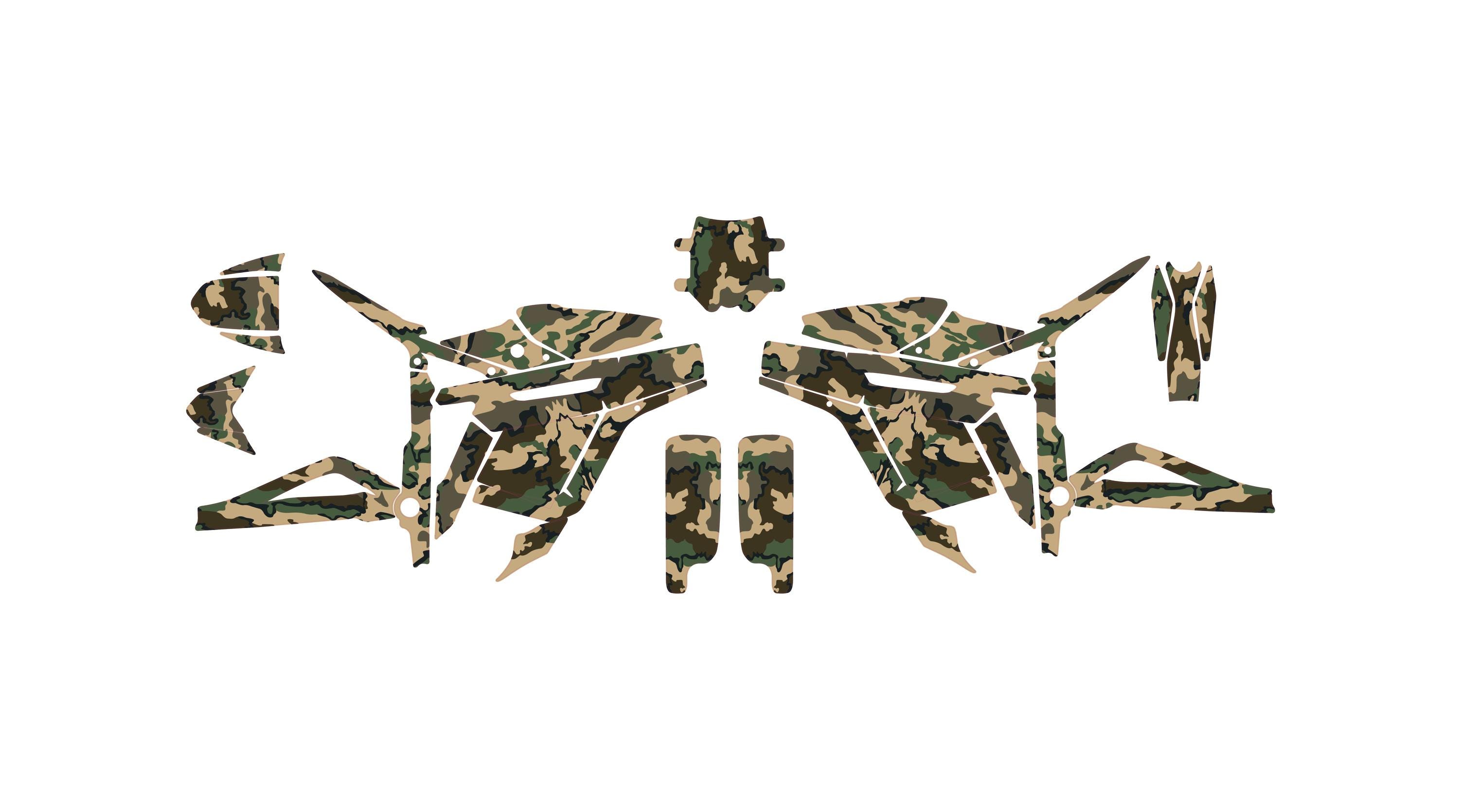 TALARIA STING Camouflage Army Green Brown Beige MX4 Full Graphics Kit ...