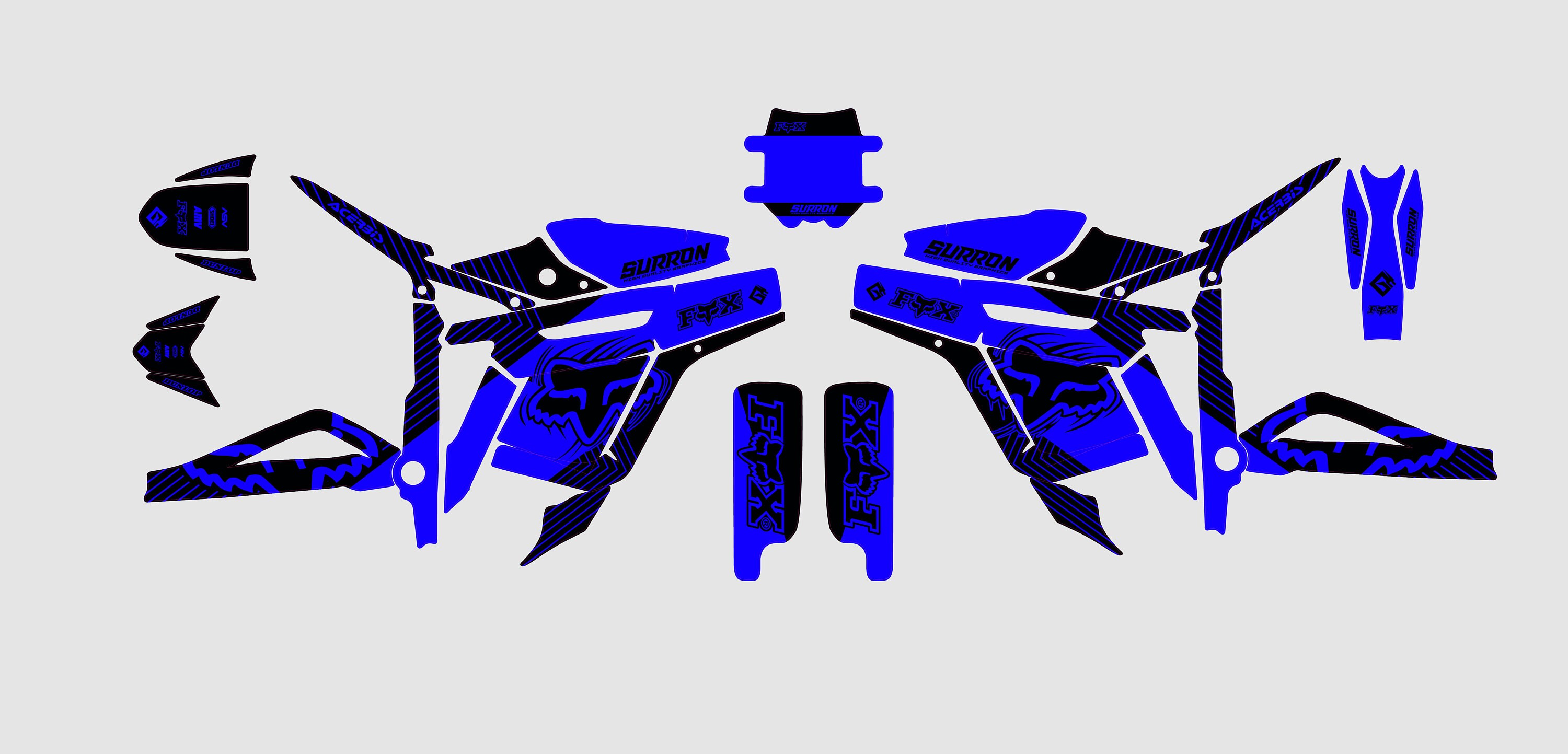 TALARIA STING Fox Blue Black Full Graphics Kit Custom Gloss or - Etsy