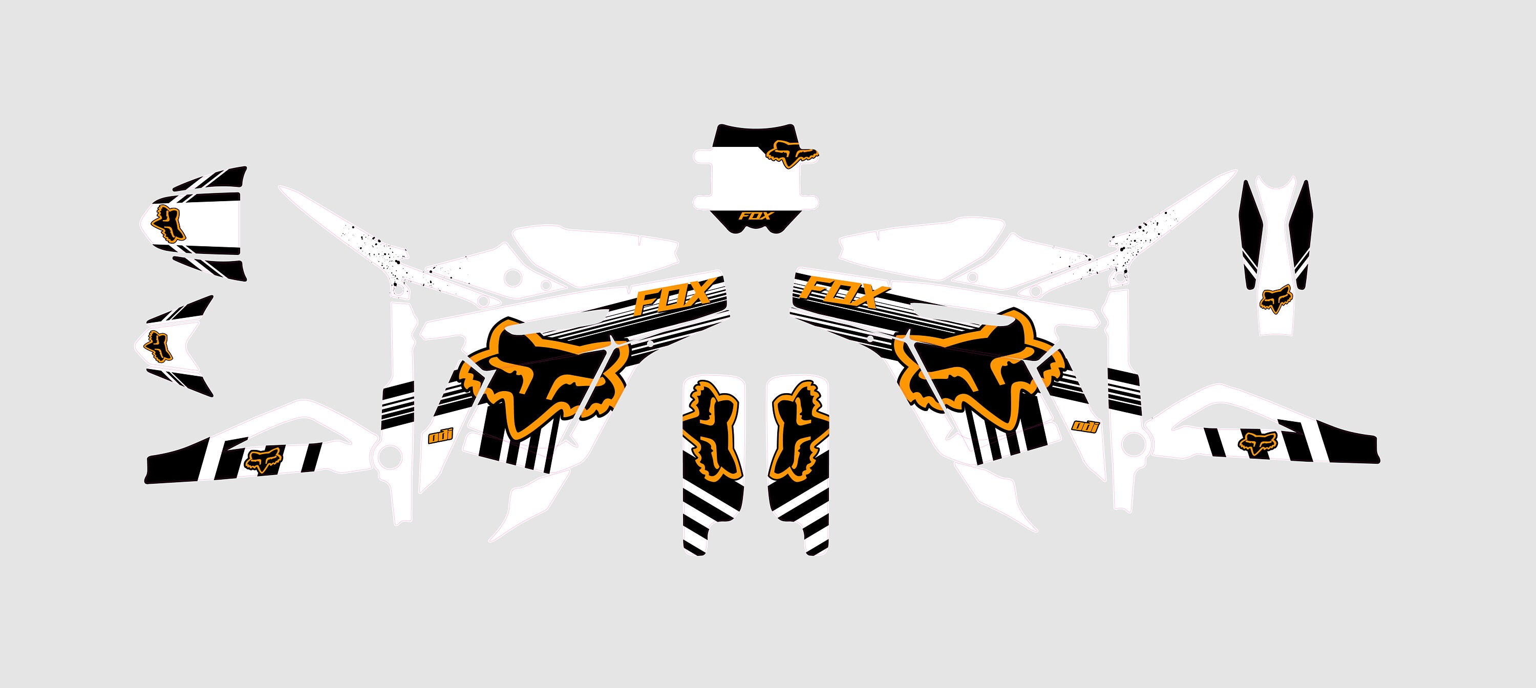 TALARIA STING Fox Orange White Full Graphics Kit Gloss or - Etsy