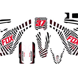 SUR RON Light Bee X Graphics Kit - White Black Fox Full Decal Wrap ...