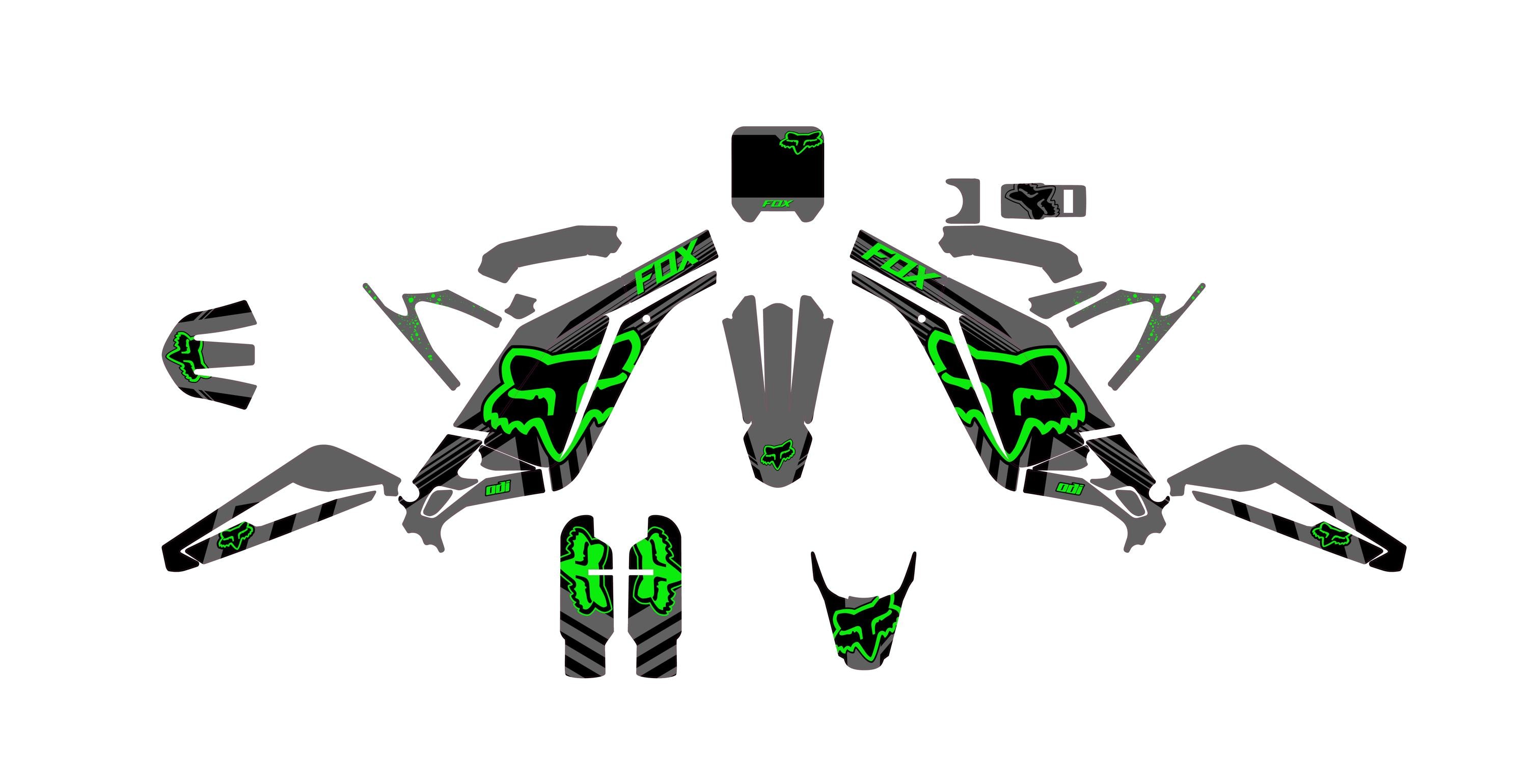 SUR RON Fox Green Full Graphics Kit Gloss or Matte Surron Laminated ...
