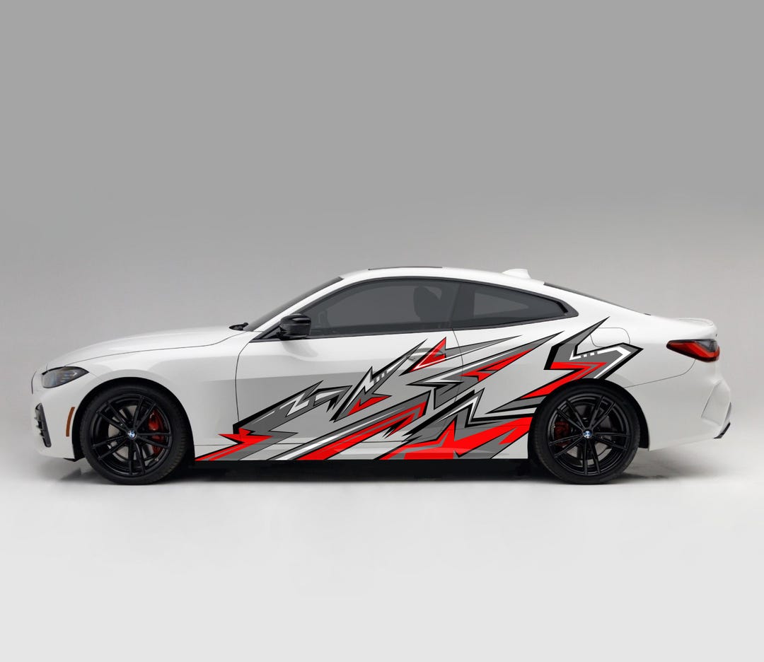 Universal Car Custom Color Side Graffiti Urban Lines Livery Vinyl Decal ...