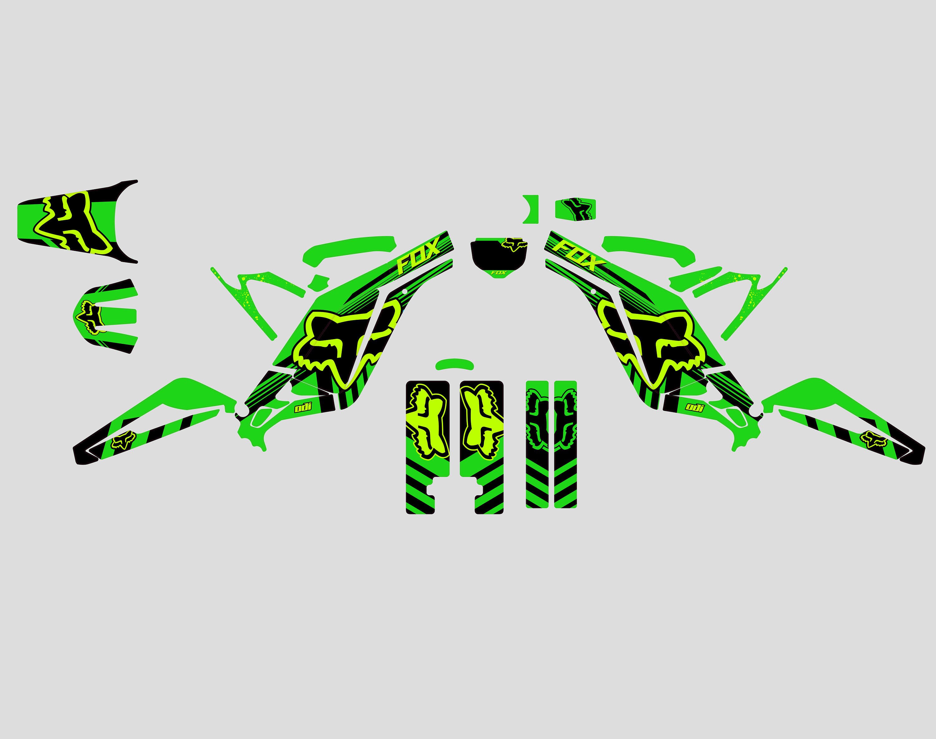 SUR RON Kawasaki Green Full Graphics Kit Gloss or Matte Surron ...