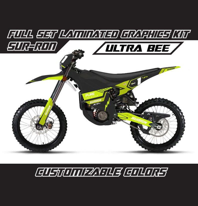 ULTRA BEE Sur Ron Lime Green Black MX Race Sport Full Graphics Kit ...