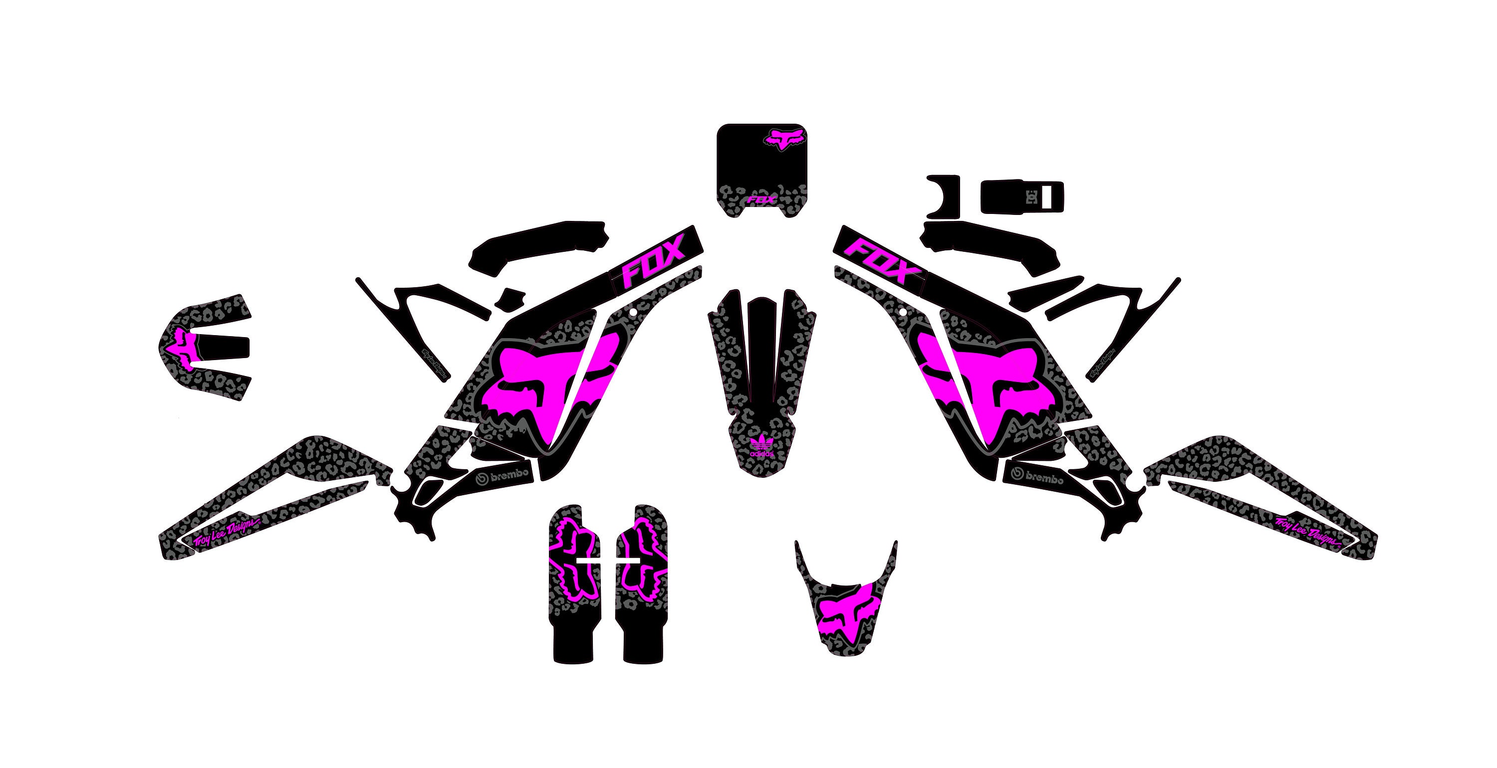 SUR RON Light Bee X Graphics Kit - Purple Black Fox Full Decal Wrap ...