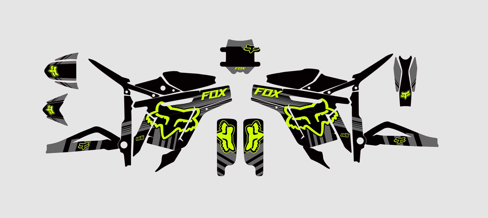 TALARIA STING Fox Fluo Yellow Full Graphics Kit Gloss or Matte ...