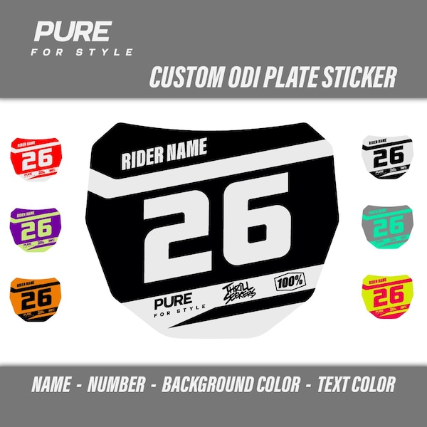 Odi Plate Decal - Etsy Australia