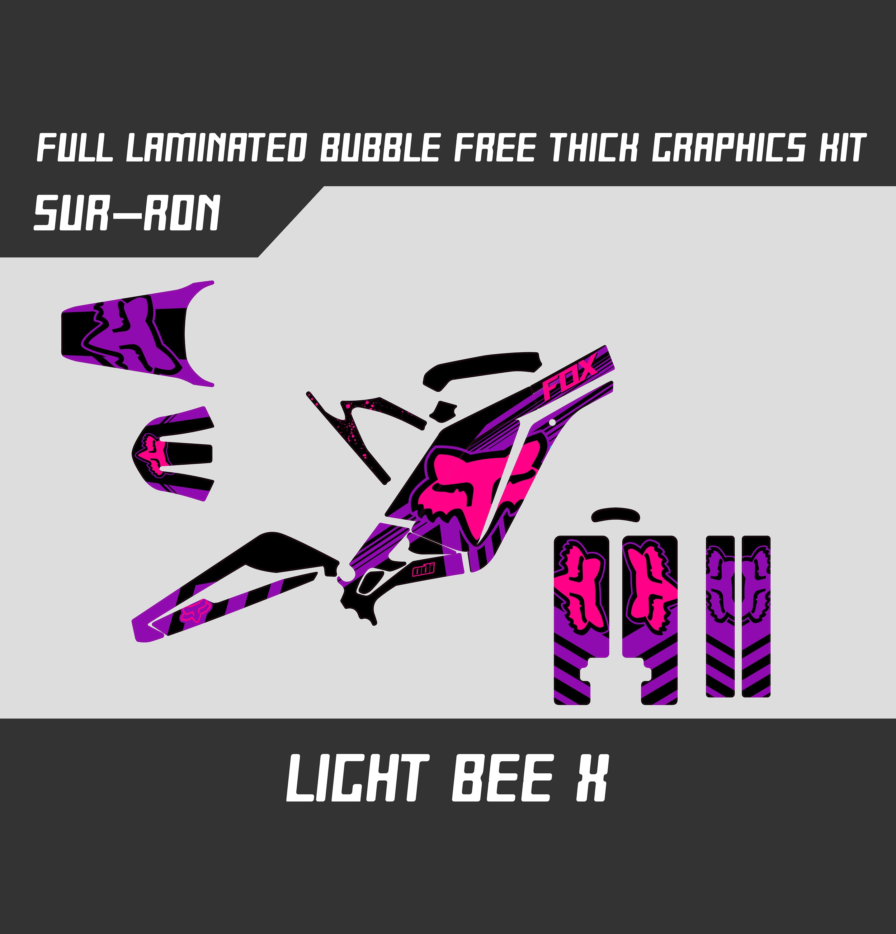 SUR RON Galaxy Fox Full Graphics Kit Gloss or Matte Surron Laminated ...