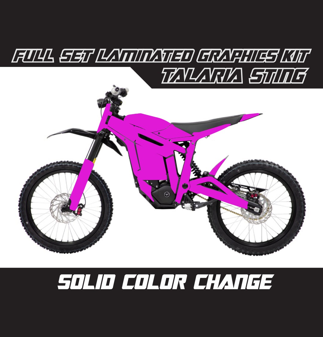 TALARIA STING Purple Solid Full Color Change Graphics Kit Gloss or ...