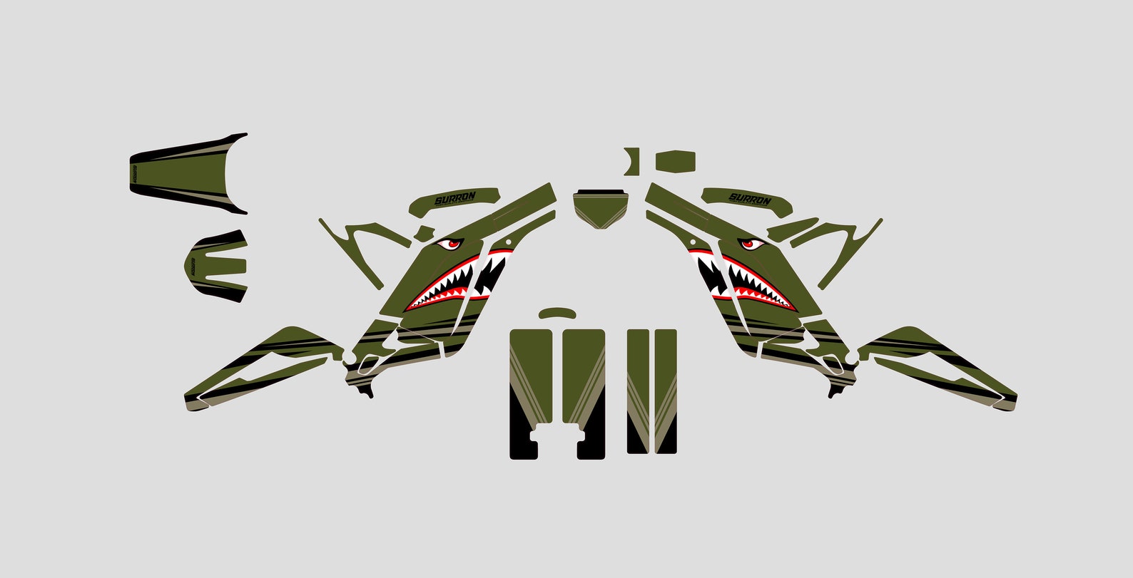 SUR RON Army Beast Full Graphics Kit Gloss or Matte Laminated - Etsy