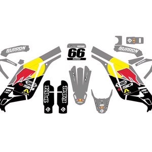 SUR RON R Bull Gray Full Graphics Kit Gloss or Matte Surron Laminated ...