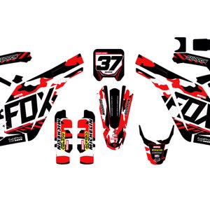 SUR RON Fox Camo Red Full Graphics Kit Gloss or Matte Surron Laminated ...