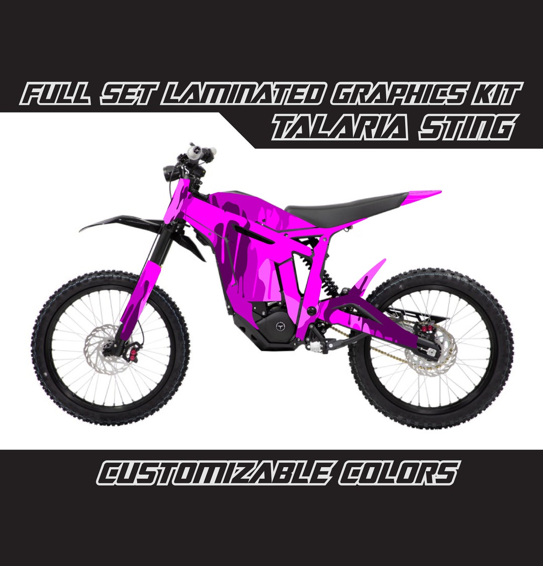 TALARIA STING Camouflage Purple Full Graphics Decals Stickers Kit Gloss ...