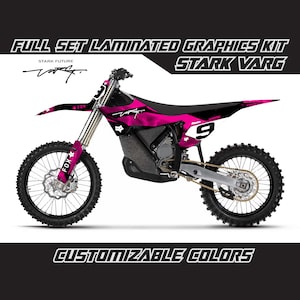 STARK VARG Pink Black Full Graphics Kit Gloss or Matte Laminated Bubble ...