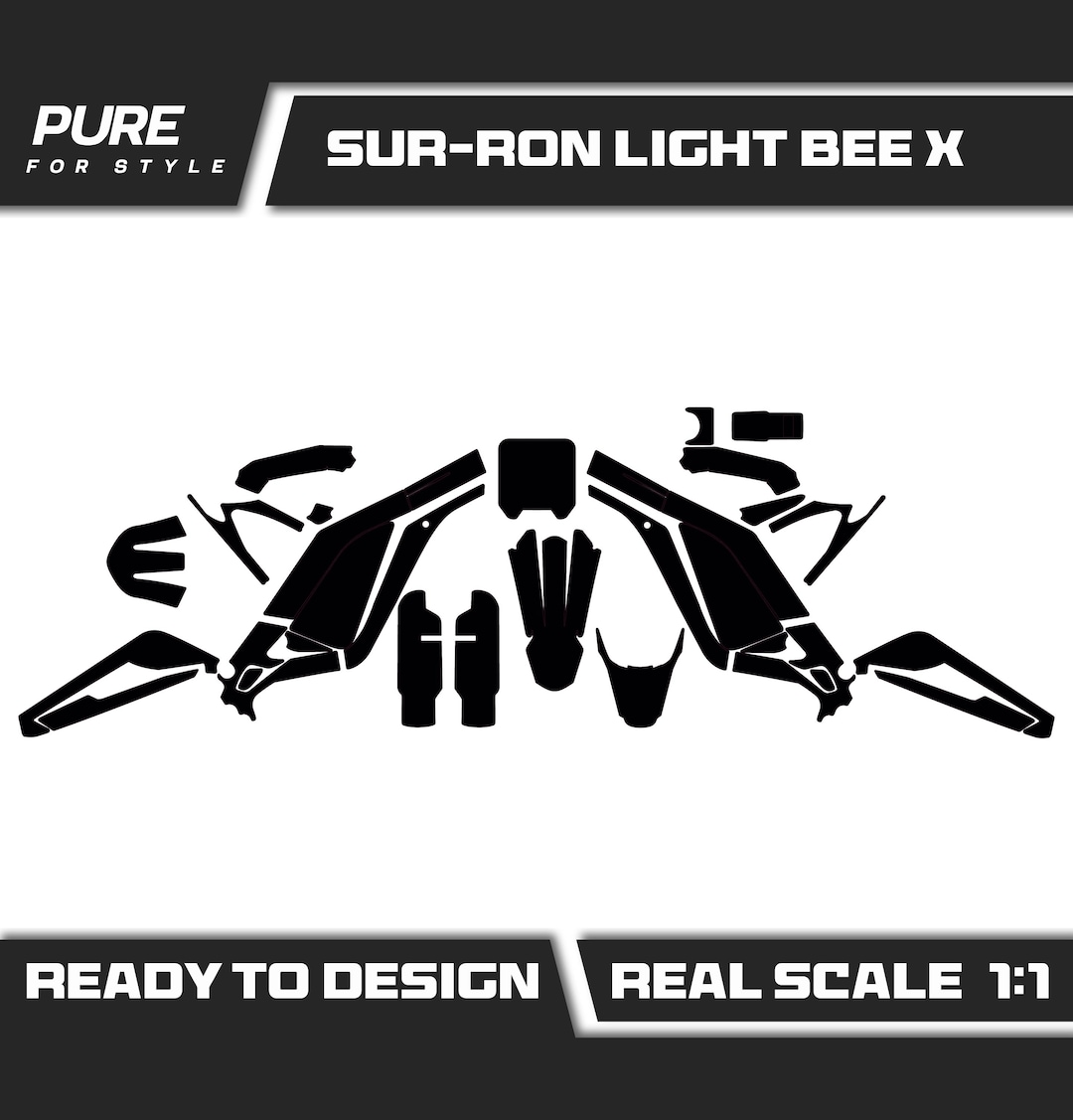 Vector Graphics Template for SUR RON Light Bee X LBX Surron Custom Cut ...