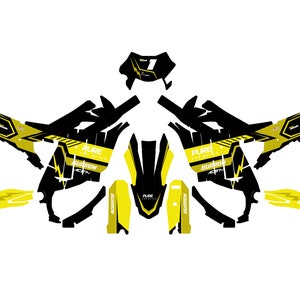 ULTRA BEE Sur Ron Yellow Black MX Race Sport Full Graphics Kit Gloss or ...