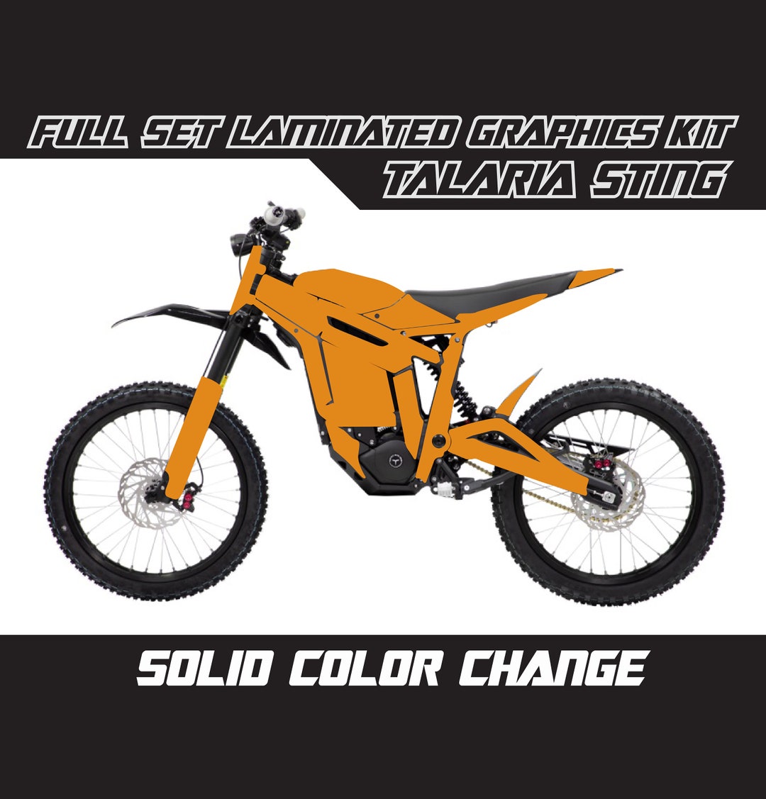 TALARIA STING Orange Solid Full Color Change Graphics Kit Gloss or ...