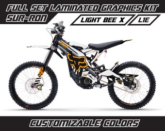 Surron Light Bee X Graphics Kit FOX RACE LINE Green Black Decals ...
