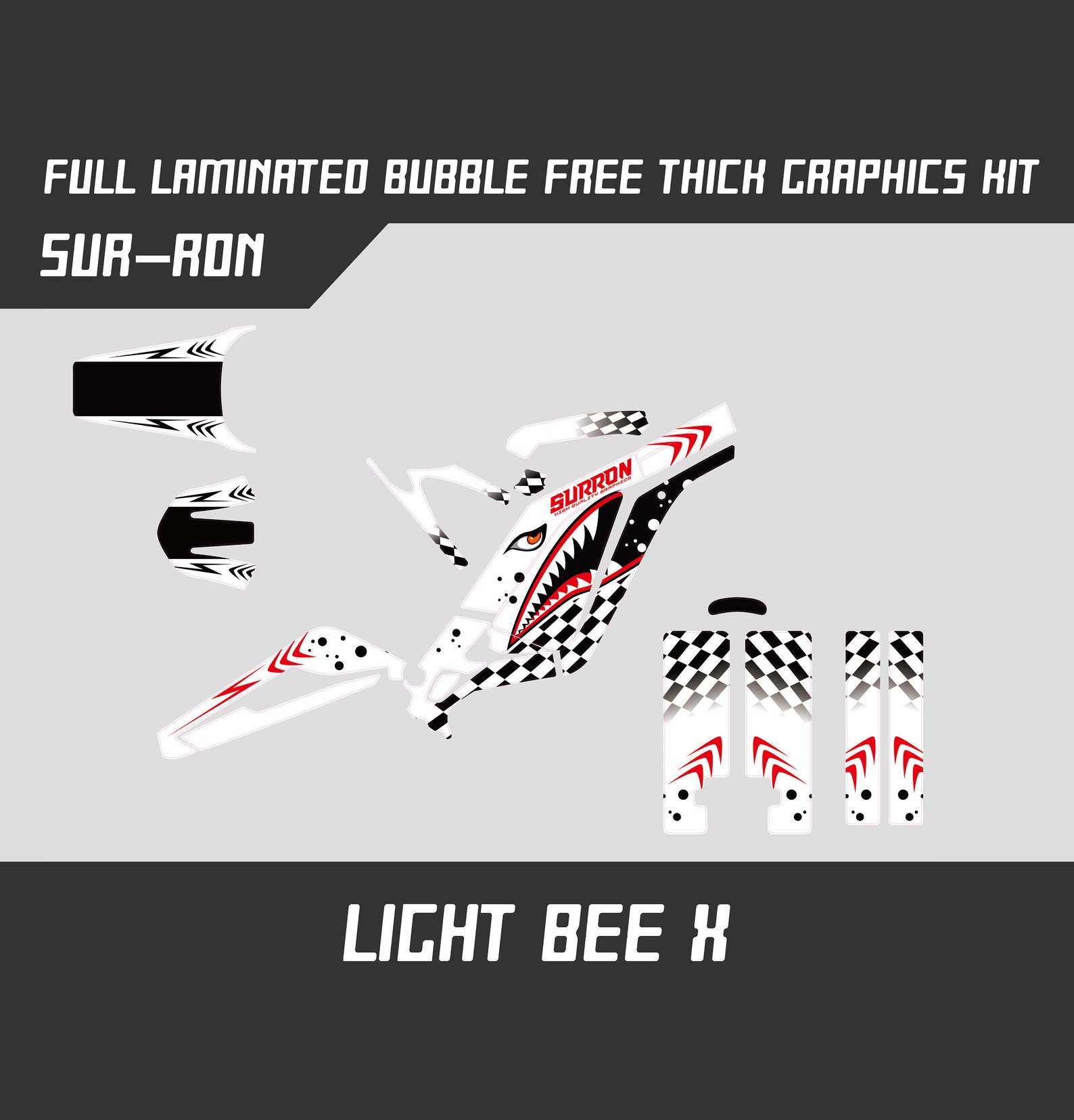 SUR RON Beast Full Graphics Kit Gloss or Matte Surron Laminated Bubble ...