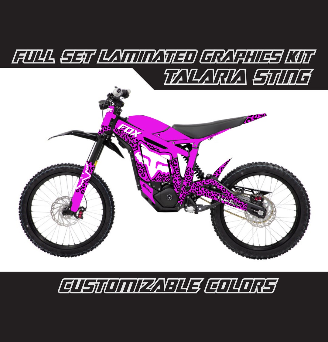TALARIA STING Fox Cheetah Purple Full Graphics Decals Stickers Kit ...