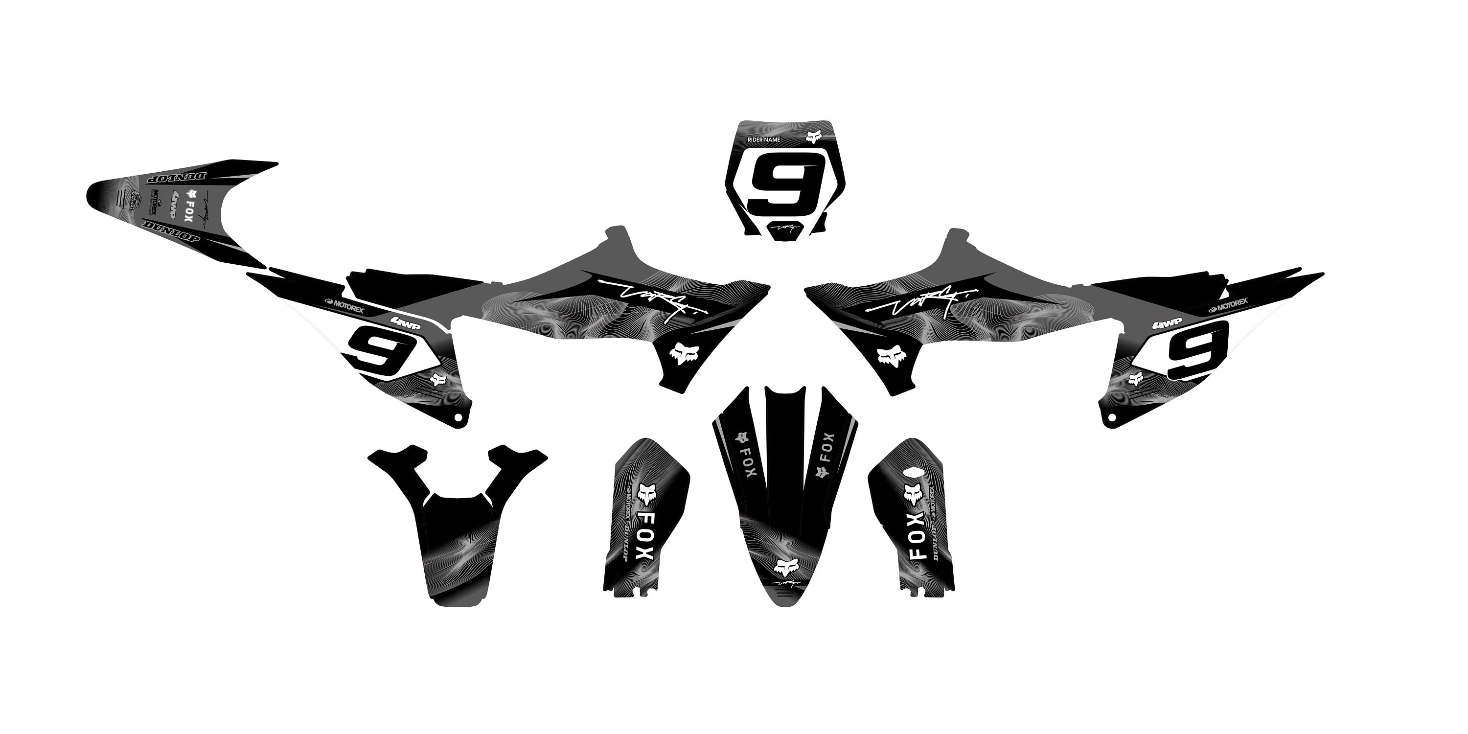 STARK VARG Gray Black Full Graphics Kit Gloss or Matte - Etsy