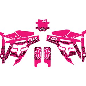TALARIA STING Fox Cheetah Pink Full Graphics Decals Stickers Kit Gloss ...