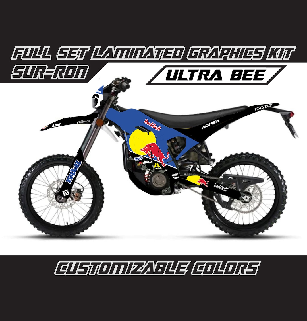 ULTRA BEE Sur Ron R Bull Full Graphics Kit Gloss or Matte - Etsy