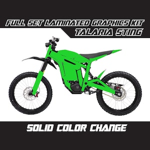 TALARIA STING Green Solid Full Color Change Graphics Kit Gloss or Matte Laminated Bubble Free ...