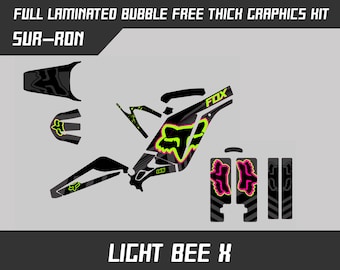 SUR RON Fluo Electric Yellow Full Graphics Kit Gloss or Matte Surron ...