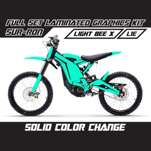 SUR RON Solid Full Color Change Mint Graphics Kit Gloss or Matte Surron ...