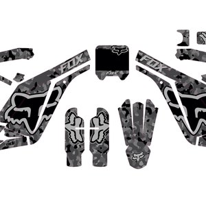 SUR RON Light Bee X Graphics Kit Grey Camo Fox volledige sticker wrap ...