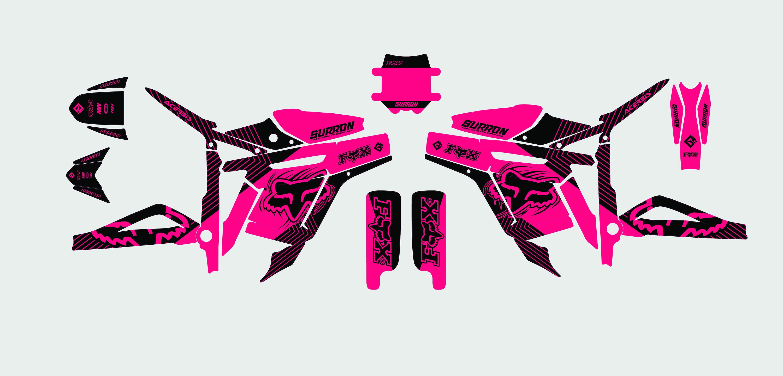 TALARIA STING Fox Hot Pink Full Graphics Kit Custom Gloss or - Etsy