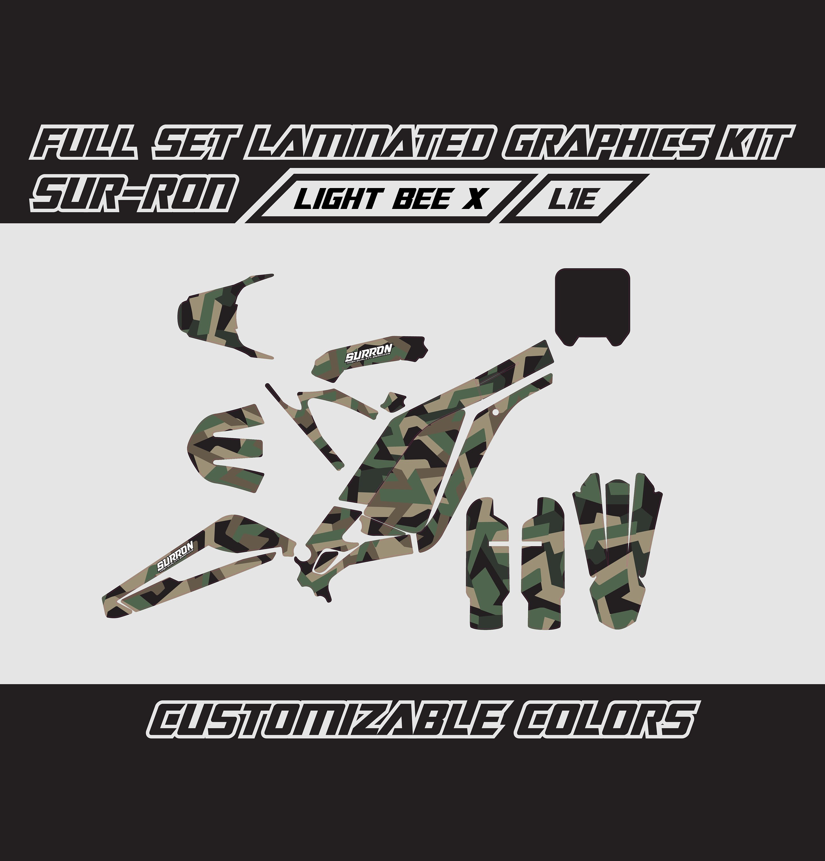 SUR RON Army Camouflage Full Graphics Kit Gloss or Matte - Etsy