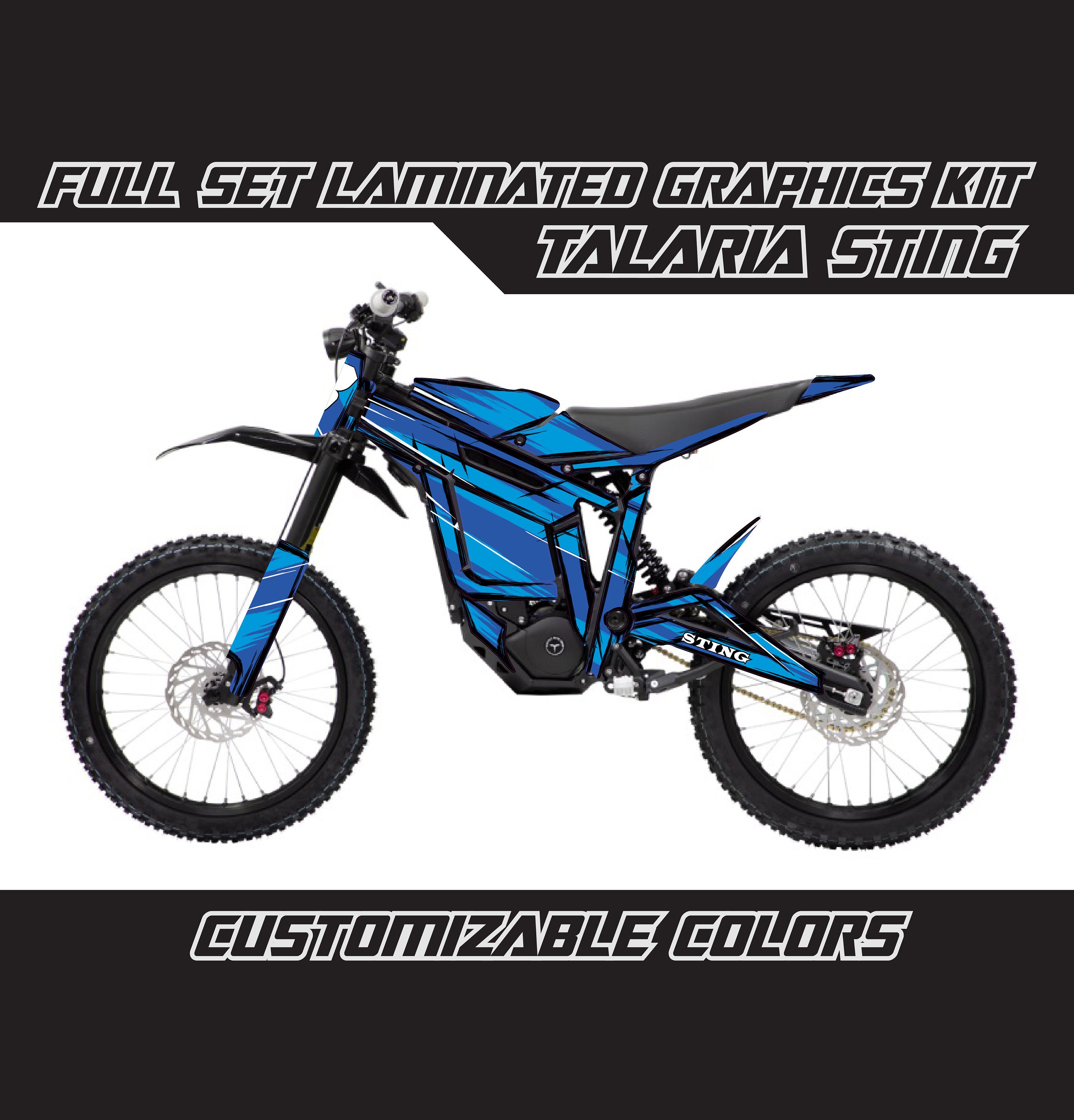 TALARIA STING Cartoon Animated Blue Full Graphics Kit Gloss or Matte ...