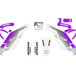 SUR RON Lines Violet Gray Full Graphics Kit Gloss or Matte Surron ...