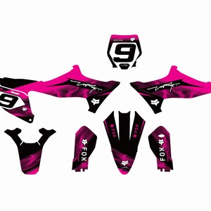 STARK VARG Pink Black Full Graphics Kit Gloss or Matte Laminated Bubble ...