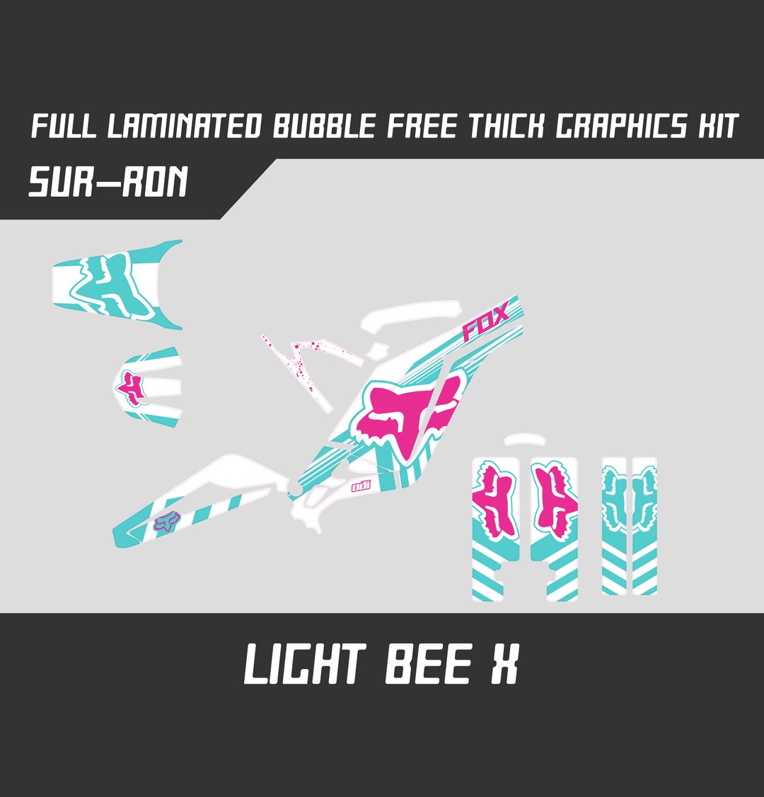 SUR RON Retro Colors Full Graphics Kit Gloss or Matte Surron Laminated ...