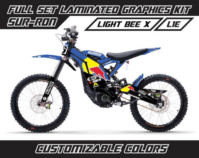 SUR RON R Bull Full Graphics Kit Gloss or Matte Surron Laminated Bubble ...